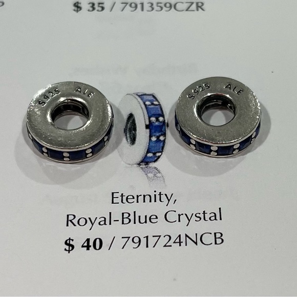 Pandora | Jewelry | Pandora Blue Spacers | Poshmark